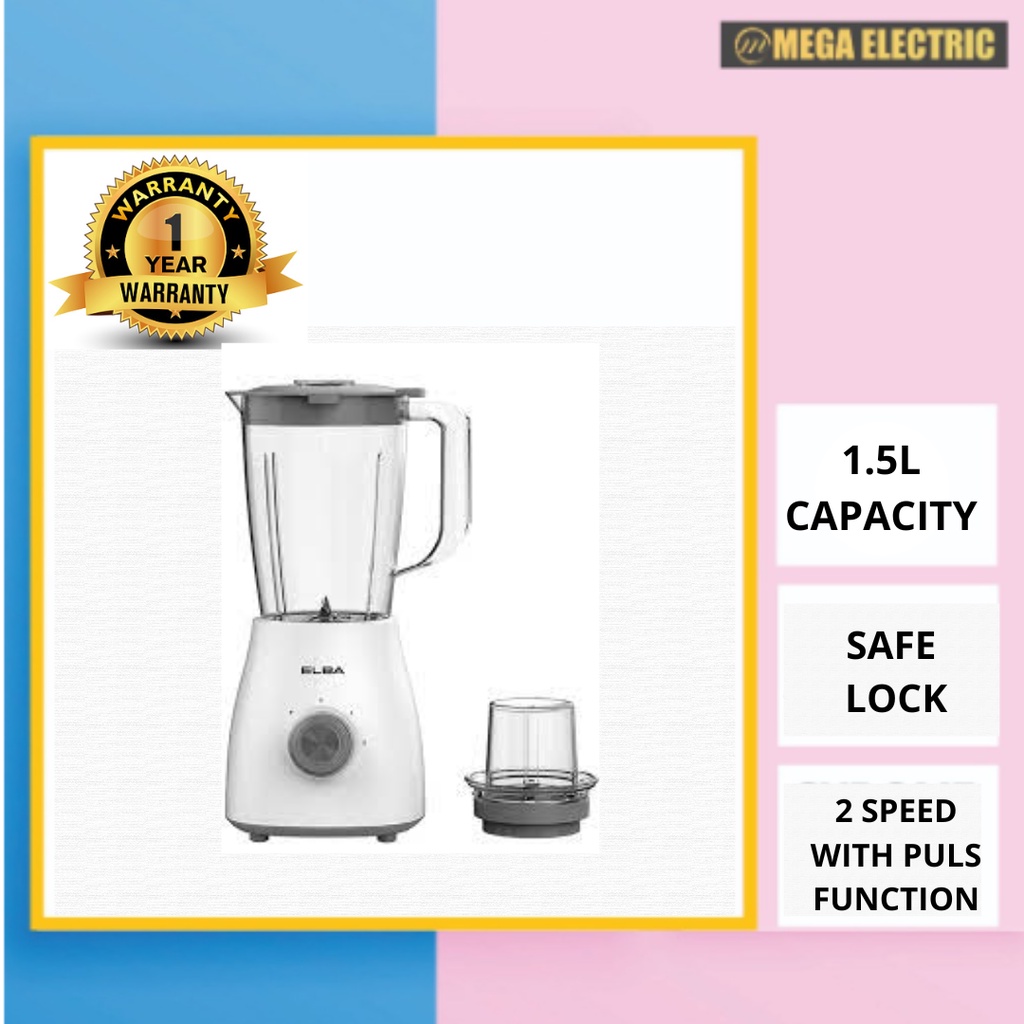 Elba Blender with Grinder 1.5L White - EBG-M1550 | Shopee Malaysia