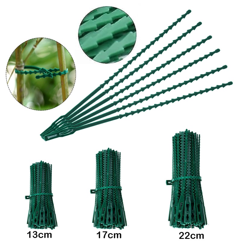 13/17/22cm Adjustable Plastic Plant Cable Ties Reusable Shrub Fastener ...