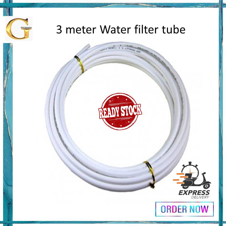 Water filter tube hose (Tubing) 3 Meter, 1/4" (READY STOCK) | Shopee ...