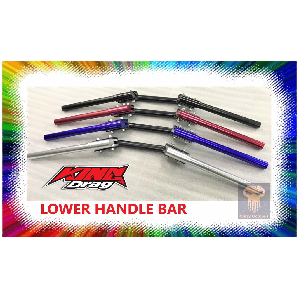 DRAG LOWER HANDLE BAR UNIVERSAL MOTORCYCLE CNC ALLOY RXZ FZ 150 SUZUKI ...