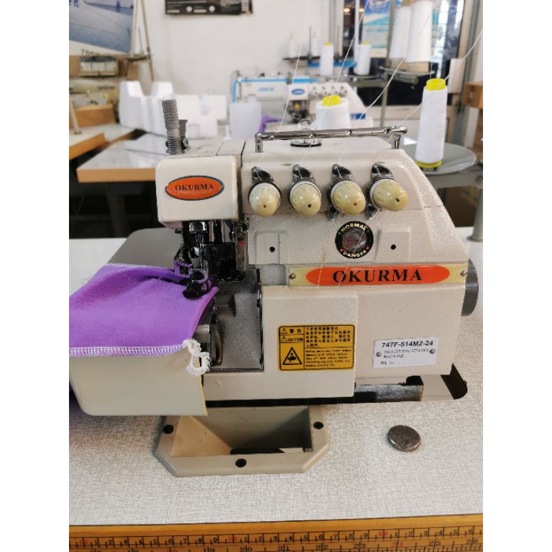 Used OKURMA mesin jahit tepi / Overlock Sewing machine | Shopee Malaysia