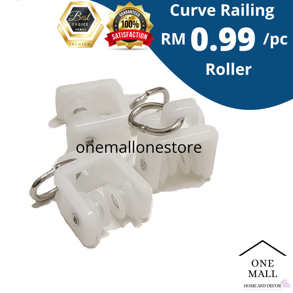 Curtain Curve Railing (6mm) Roller / Dibengkokkan Track Langsir Roller ...