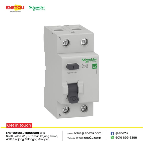 SCHNEIDER EASY9 RCCB 2P 25A AC-TYPE 240V RESIDUAL CURRENT DEVICES ...