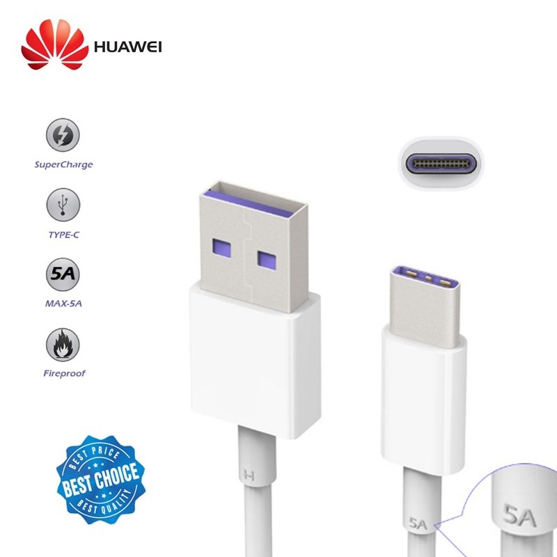 ORIGINAL AUTHENTIC 100% HUAWEI USB TYPE-C 4.5V 5A SUPER CHARGING ...