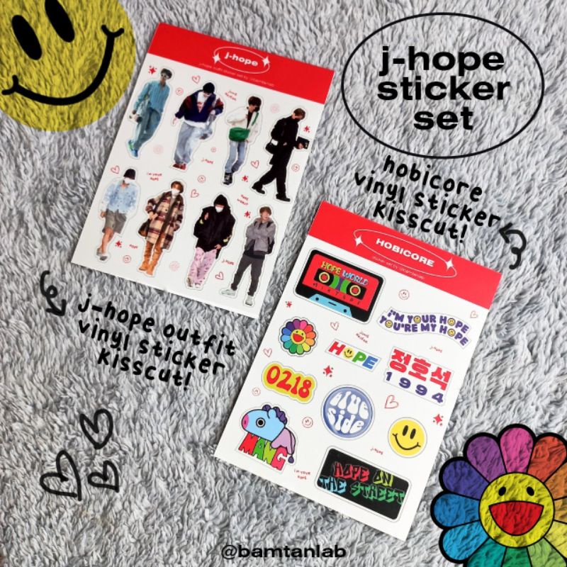 J-hope STICKER SET / J-HOPE OUTFIT STICKER / HOBICORE STICKER / BTS ...