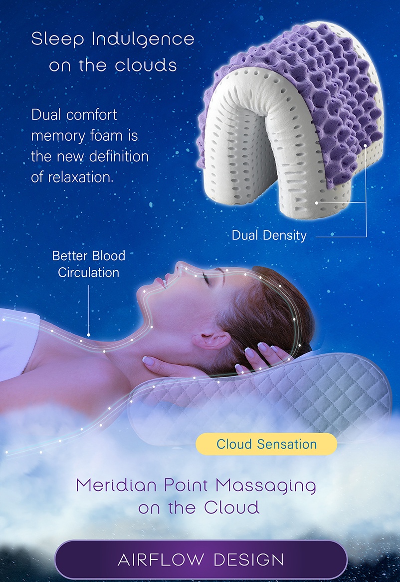 SleepMatics 3D Ergonomic Pillow - Sensational Breathable Cover/Dual ...