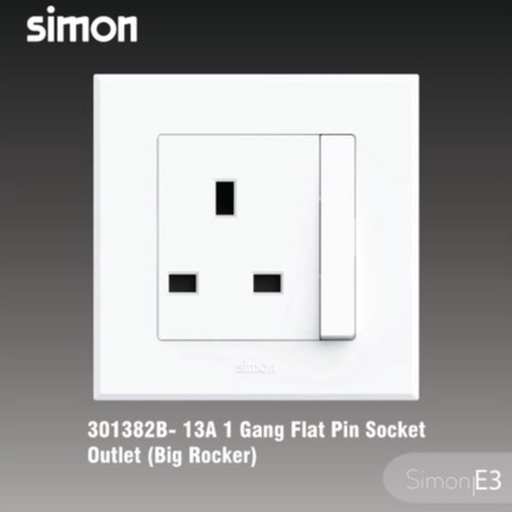 Simon E3 Series 13A switch socket (SIRIM) - White | Shopee Malaysia