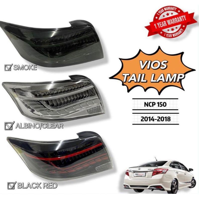 TOYOTA VIOS NCP150 KELI 2014-2018 DRAGON SCALE TAILLAMP WITH SIGNAL ...