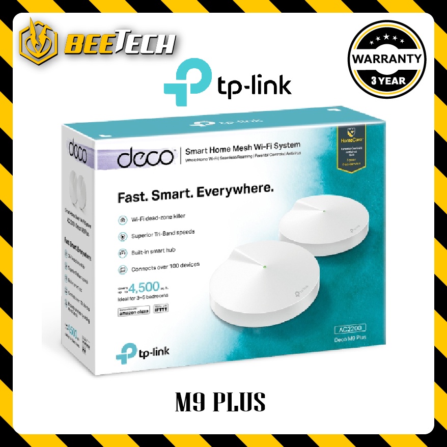 TP-Link Mesh Wi-Fi System Deco M9 PLUS AC2200 (2 Pack) support Unifi ...