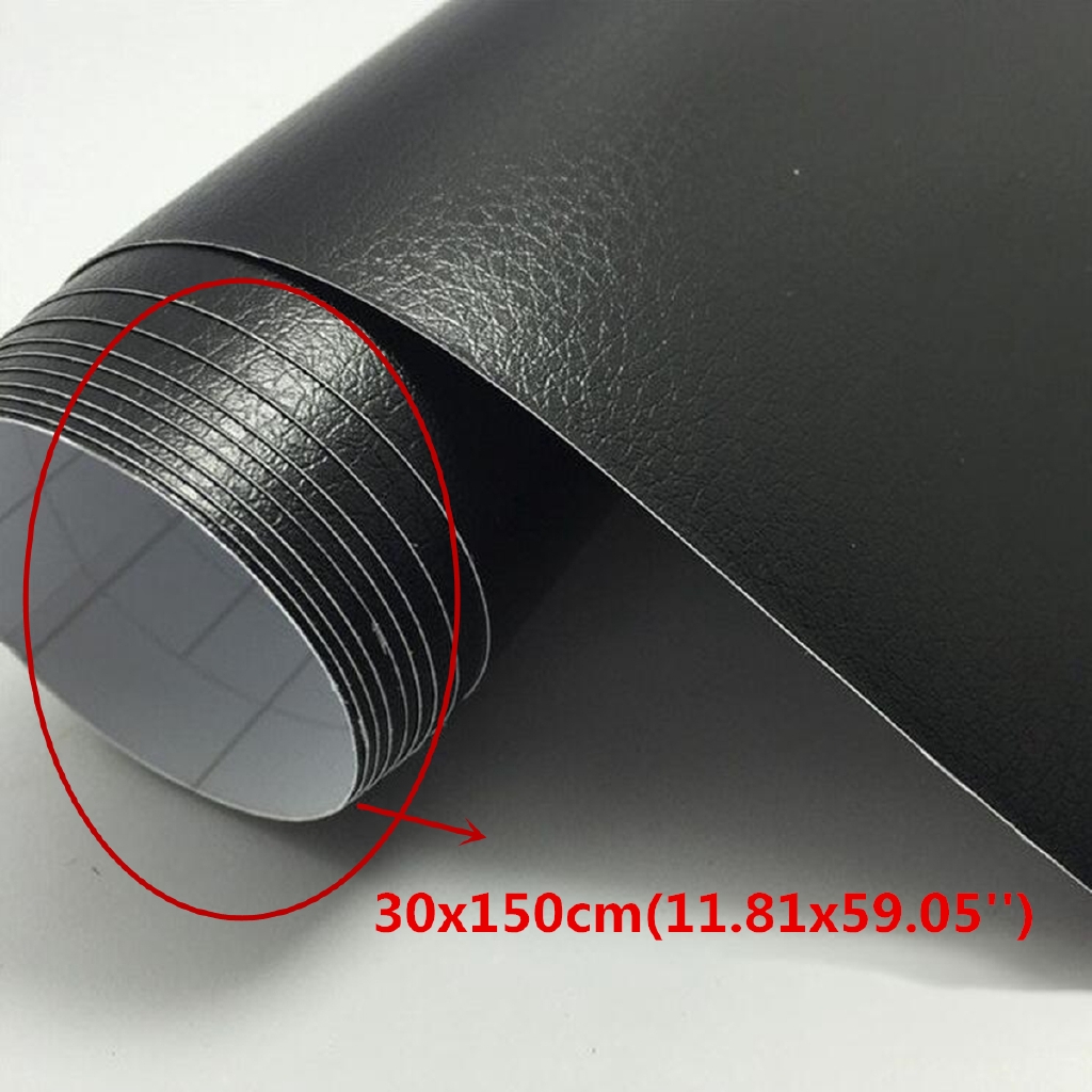 30cm×150cm Black Leather Wrap Car Sticker Leather Texture Car Sticker ...