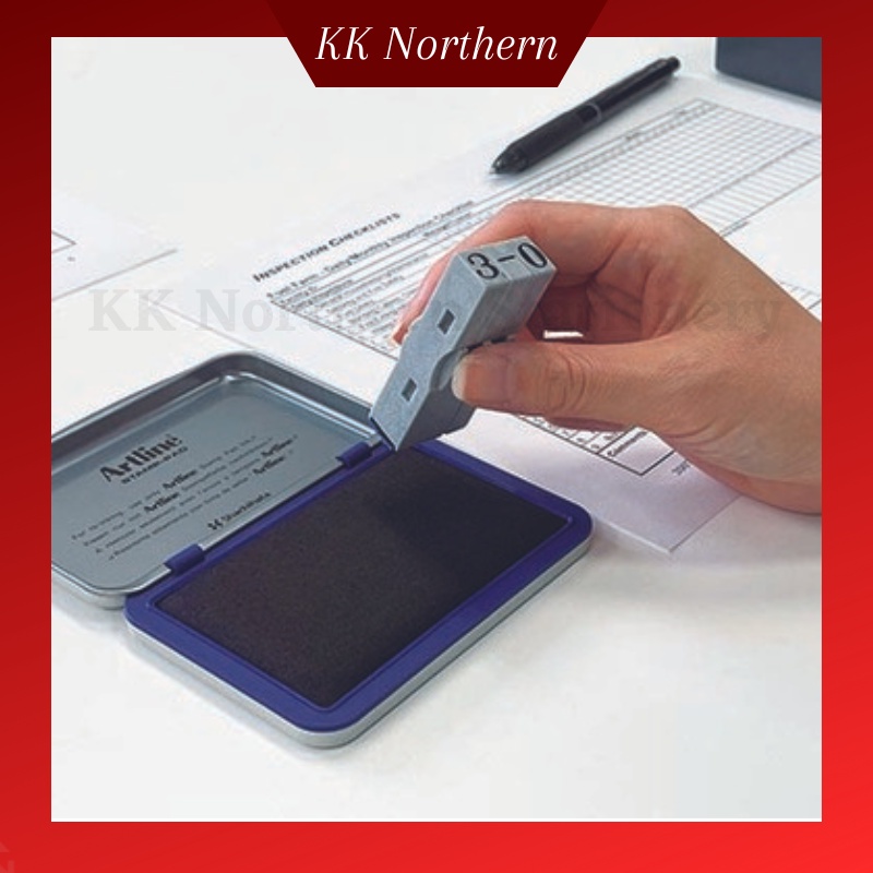 Artline Stamp Pad Ink Chop Pad No.00 No.0 / No.1 No.2 Large Ink Pad 印台 Inkpad Red Blue Black ...