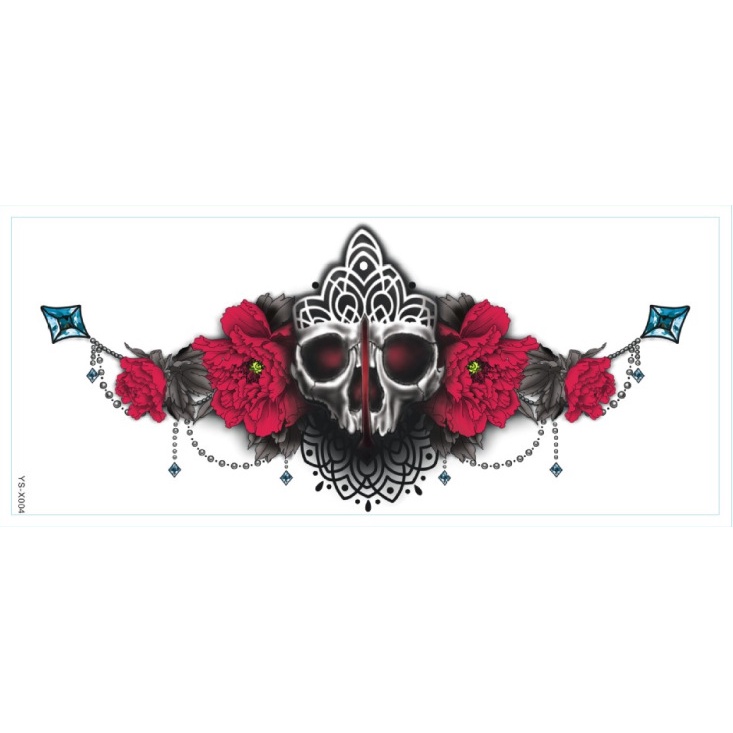 Various Flower Tattoo Stickers Chest Arm Temporary Tattoo Waterproof ...