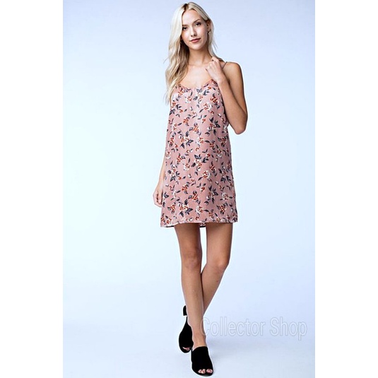 Strap Floral Unlined Women Dress Midi Dress Summer Fashion | Shopee ...