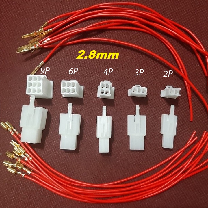 2p, 3p, 4p, 6p, 9p electrical wire connection Jack with cos 2.8 with ...