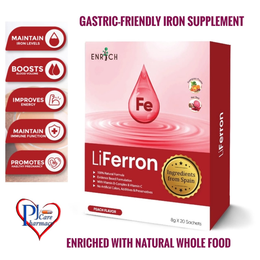 LIFERRON Iron Supplement 20 sachetsx8G [Exp 01/2026] Anemia/Tambah ...