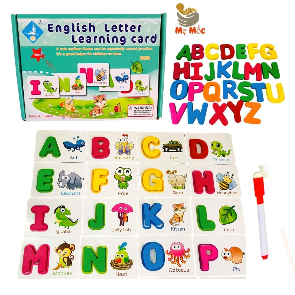 Wooden English Letter Matching Cards - Smart Puzzle Wooden Toy ...