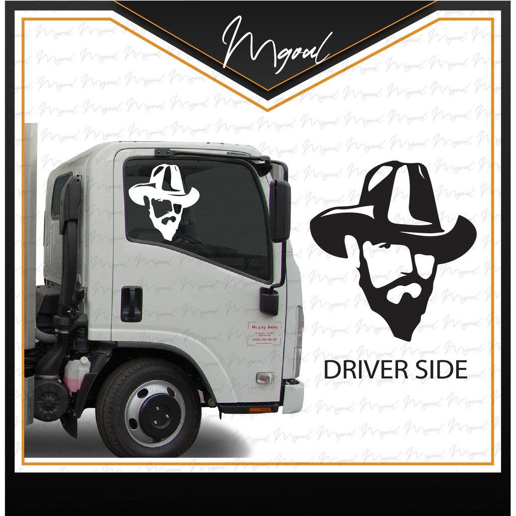 [MY Ready Stock]High Grade Lori Truck Sticker handsome cowboy man ...