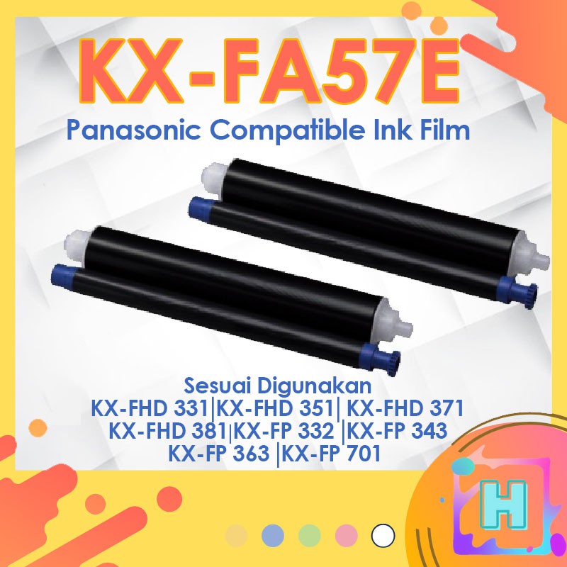 Panasonic KX-FA93/57A Facsimile Ink Film Fax Machine Fax Film Black 71m 2 roll per box | Shopee ...