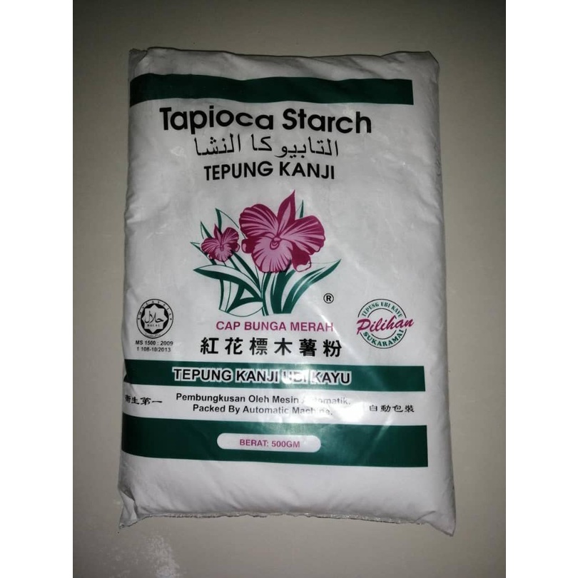 TEPUNG KANJI UBI KAYU CAP KAPAK ABC BUNGA MERAH/ TAPIOCA STARTCH 500G | Shopee Malaysia