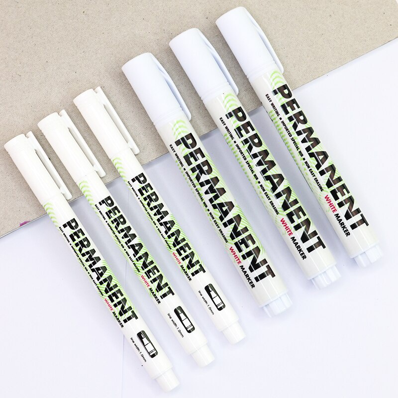 Leto 1pcs 0.1/0.3mm White Marker Pen Waterproof Graffiti Pen Paint Oil ...