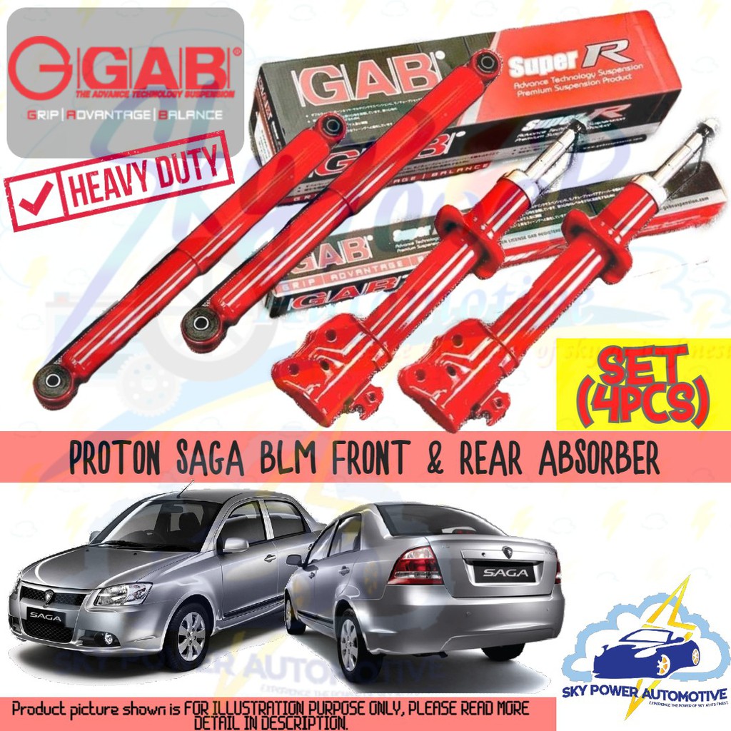 PROTON SAGA BLM GAB SUPER R SPORT PREMIUM HEAVY DUTY GAS SHOCK ABSORBER ...