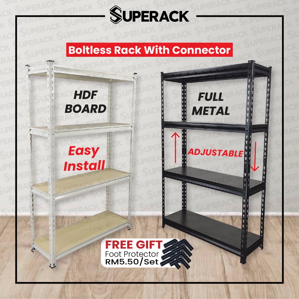 SUPERACK Boltless Rack Shelf Rack Storage Rack Kitchen Rack Rak Besi ...