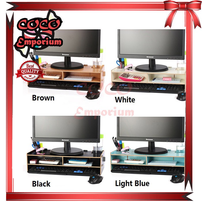 CoCo Decorative Organizer Wood Monitor Table Storage Table Laptop Table ...