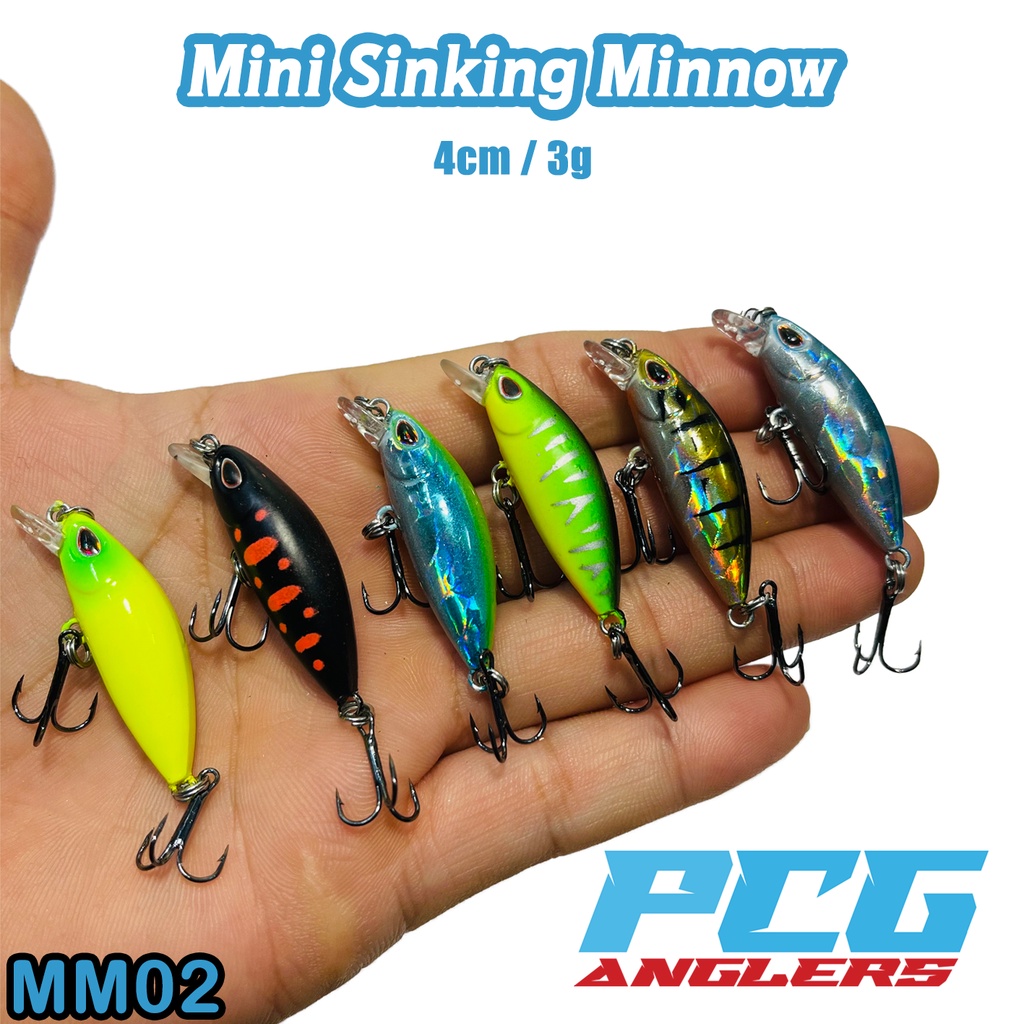 Mini Sinking Minnow 4cm/3g Ultralight UL Hard Bait Gewang Tiruan Murah ...