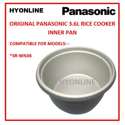 3.6L INNER PAN - PANASONIC RICE COOKER INNER PAN FOR MODEL - SR-WN36 ...