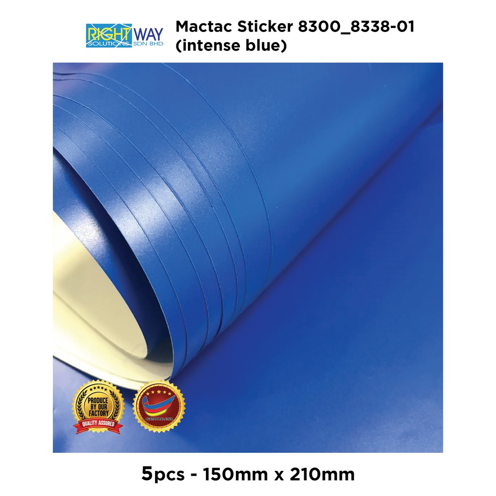STICKER MACTAC STICKER 8300_8338-01 | INTENSE BLUE COLOUR | 5PCS ...