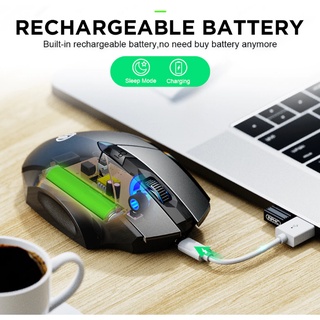 Inphic PM6 Wireless 2.4GHz USB Bluetooth Optical Mouse Rechargeable ...