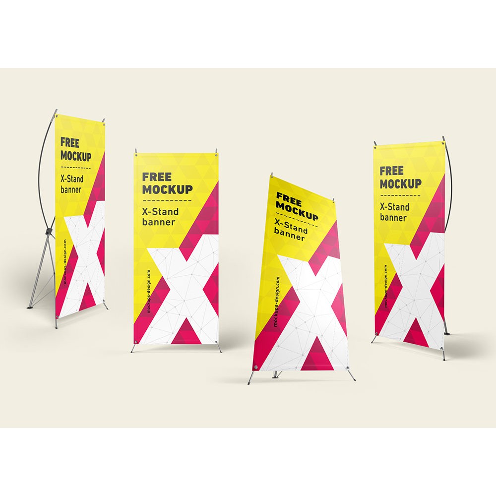 X Stand Banting I Mockup PSD I Photoshop I Template Photoshop I Banner ...