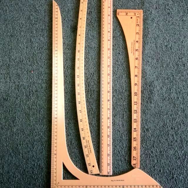 Pembaris tukang jahit Ruler 4pc | Shopee Malaysia