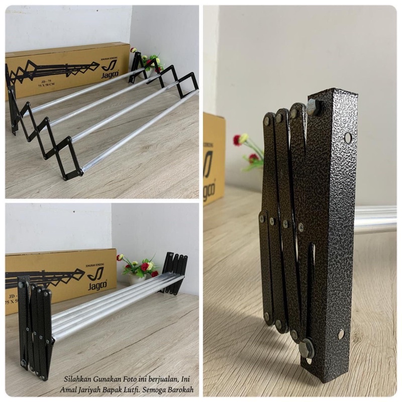 GANTUNGAN Jagoo brand thick folding clothesline, jagoo brand, wall ...