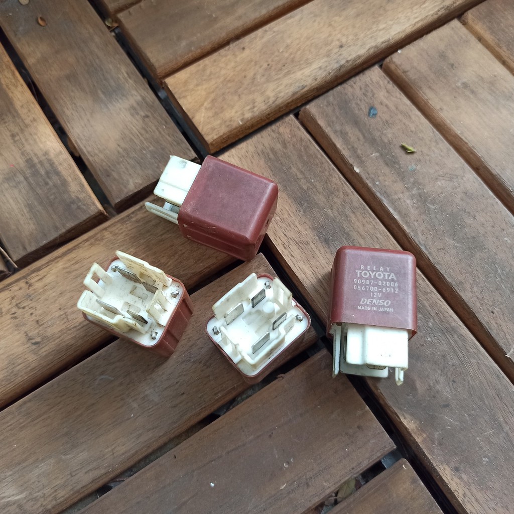 Relay (ROLE) 4-pin Denso Toyota 12V Japan with plug (stock) | Shopee ...