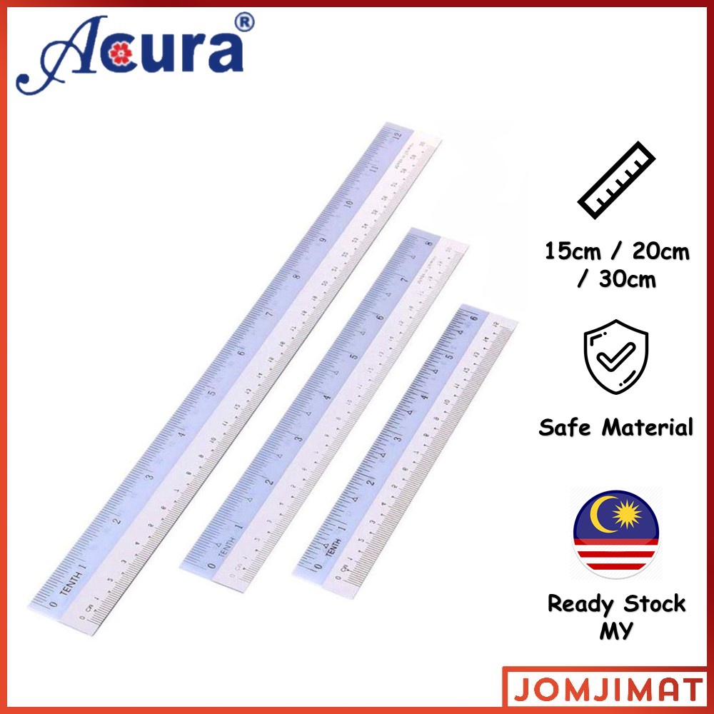 Acura Plastic Straight Ruler / Bendable / Soft / Flexible Student Ruler / Pembaris 15cm / 20cm ...