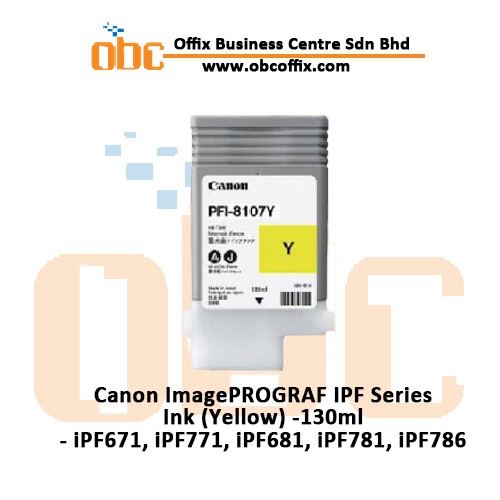 PFI-8107 Canon Ink Cartridges(130ml) | imagePROGRAF IPF Series - iPF671 ...