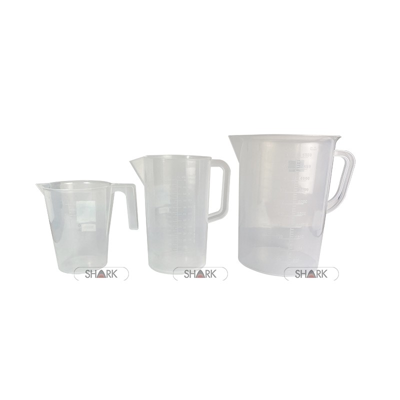 Plastic Jug Measuring 500ML, 1L, 2L, 5L Kitchen Baking Laboratium Cawan ...