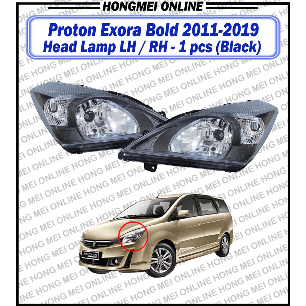 Proton Exora Bold 2011-2024 Year Head Lamp OEM (Black) With Or Without ...