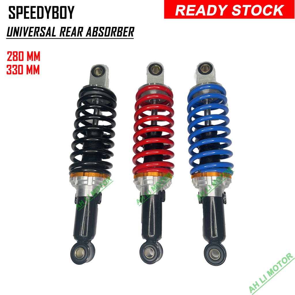 REAR ABSORBER UNIVERSAL RACING HEAVY DUTY ( BLACK/ RED/ BLUE ) ( 280mm ...