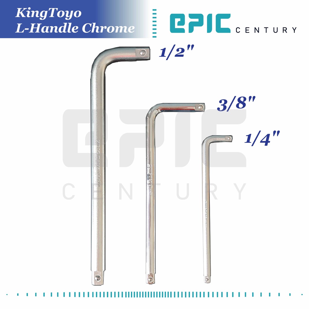 Kingtoyo L-Handle Chrome Variance From 1/4" , 3/8" , 1/2" Inch | Shopee ...