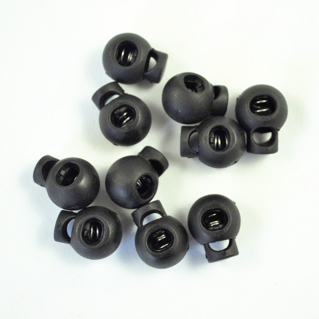 MAPLE SHOP's Spring Loaded Round Plastic Toggle Stopper Black for ...