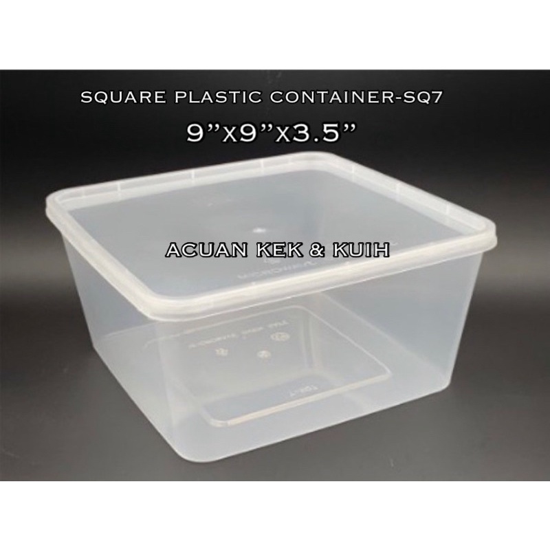 RCSQ 7 Disposable Plastic Square Plastic Container Food Container Bekas ...