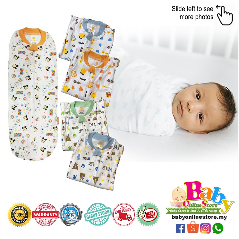 [CLEARANCE] Canoly Instant Newborn Baby Swaddle ( Bedung / Bedong Bayi ...
