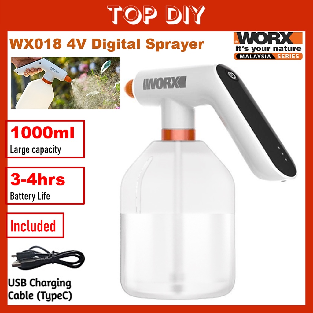 WORX WX018 4V 1L Electric Water Sprayer / Digital Sprayer | Shopee Malaysia