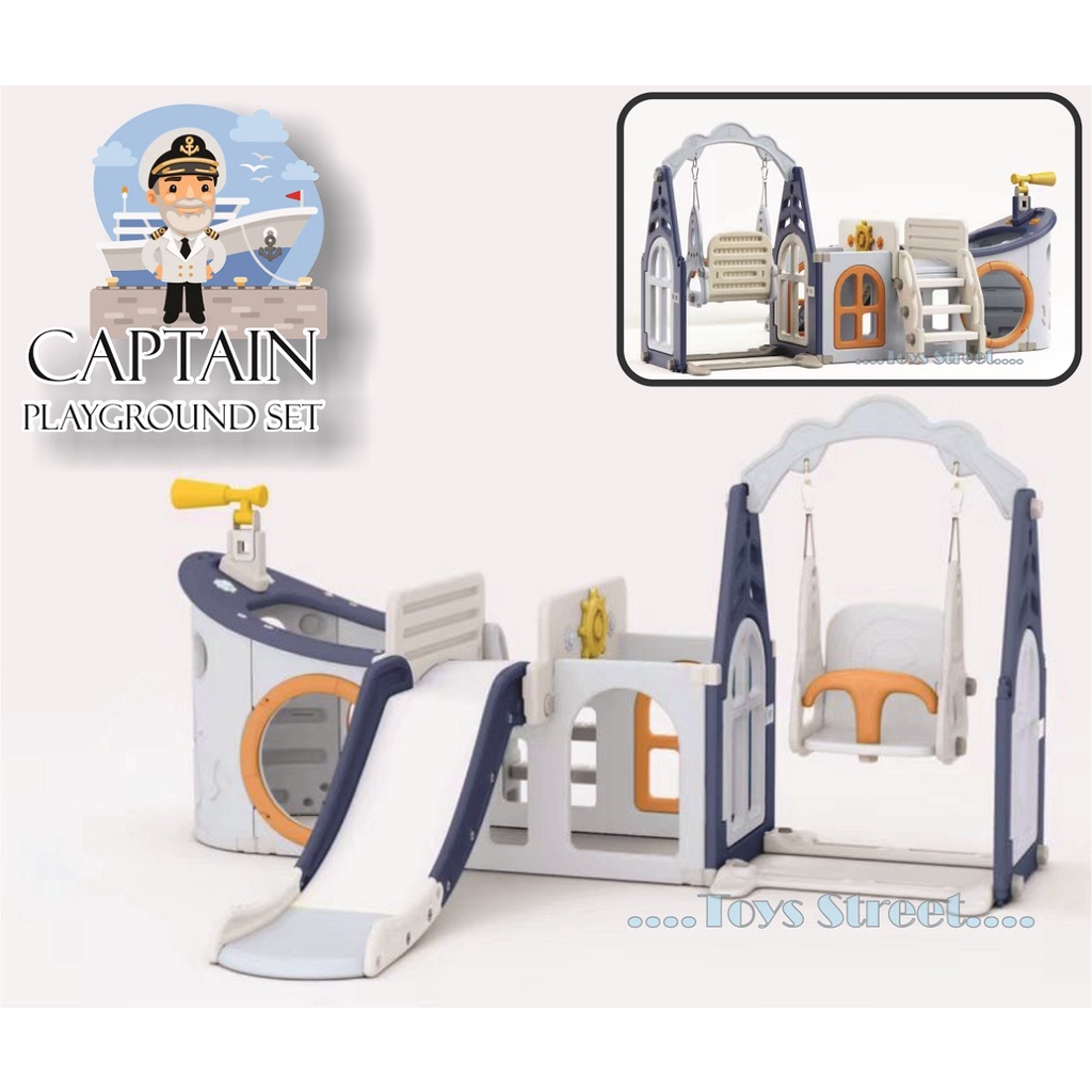 TOYS STREET INDOOR OUTDOOR JOYFUL MINI CAPTAIN BOAT 3 IN 1 PLAY LAND ...