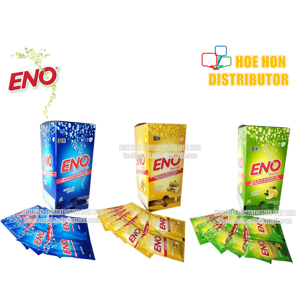 Eno Lemon Powder 4.3g x 2 Sachet Wind & Indigestion Relief Regular ...
