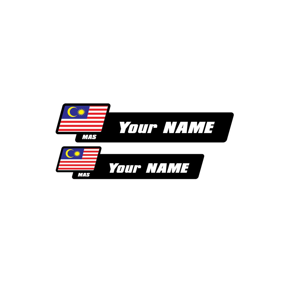 Bike sticker murah Nama basikal Bike name tag 4 pcs per set | Shopee ...