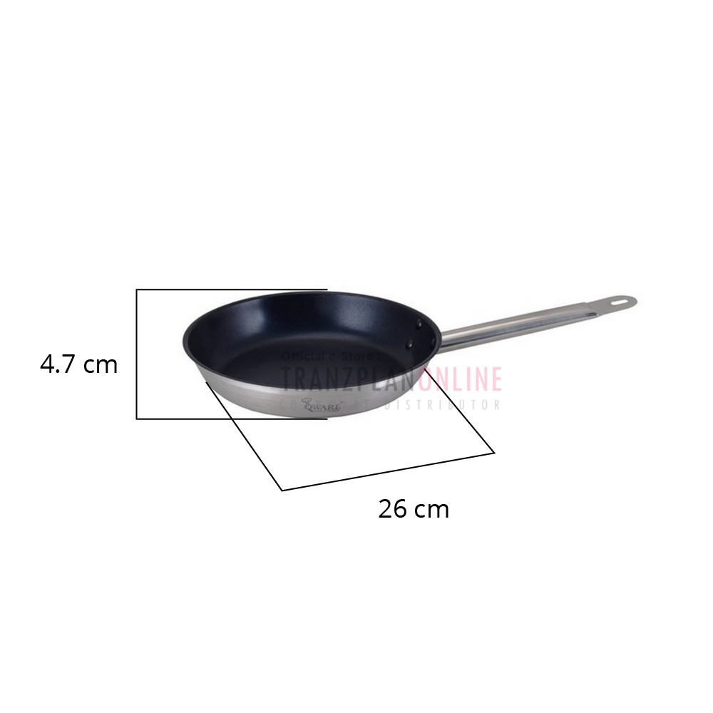 Qware® 20CM - 40CM Stainless Steel Sandwich Bottom Non-Stick Frying Pan ...