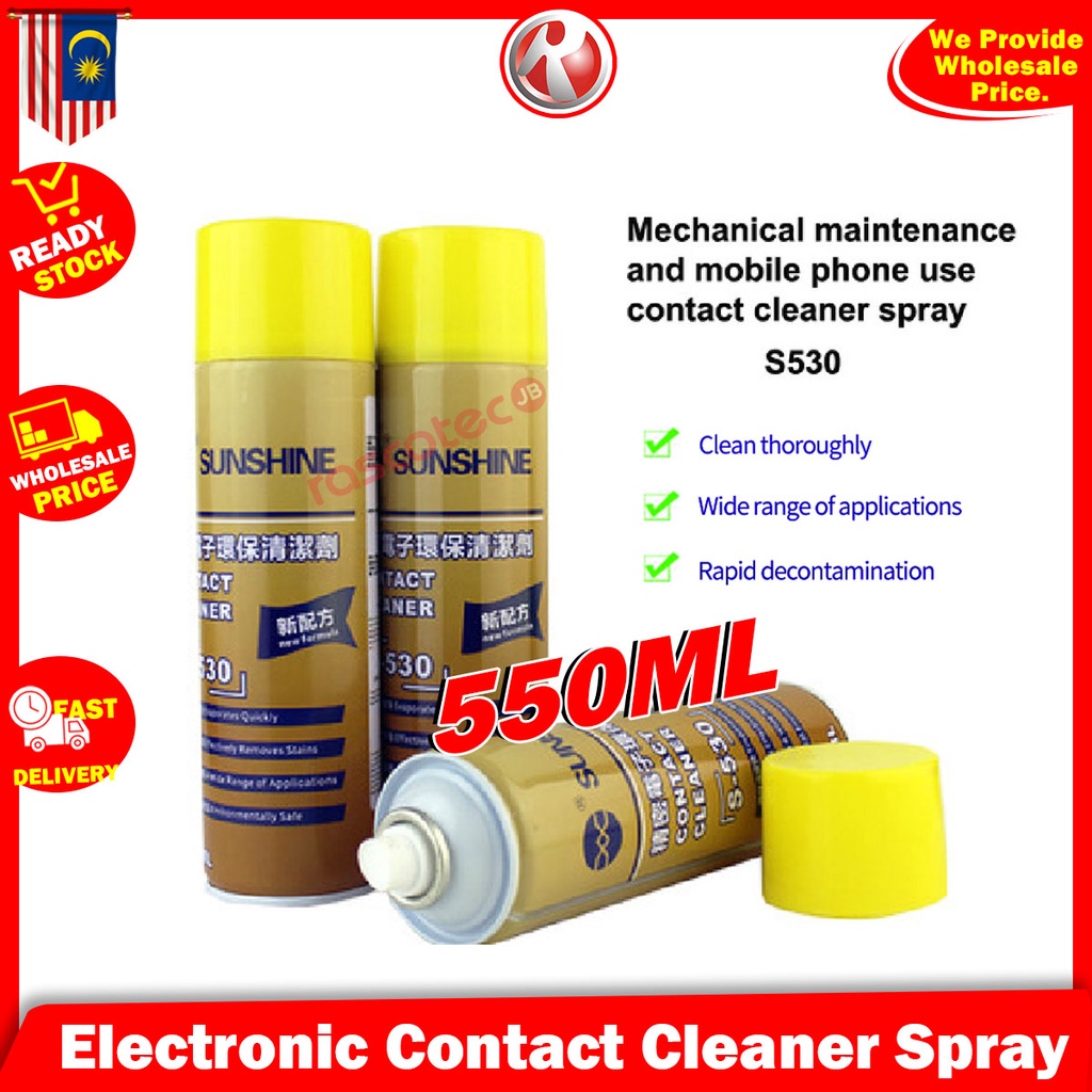SUNSHINE S-530 / RL -530 550ML Electronic Contact Cleaner Spray For ...